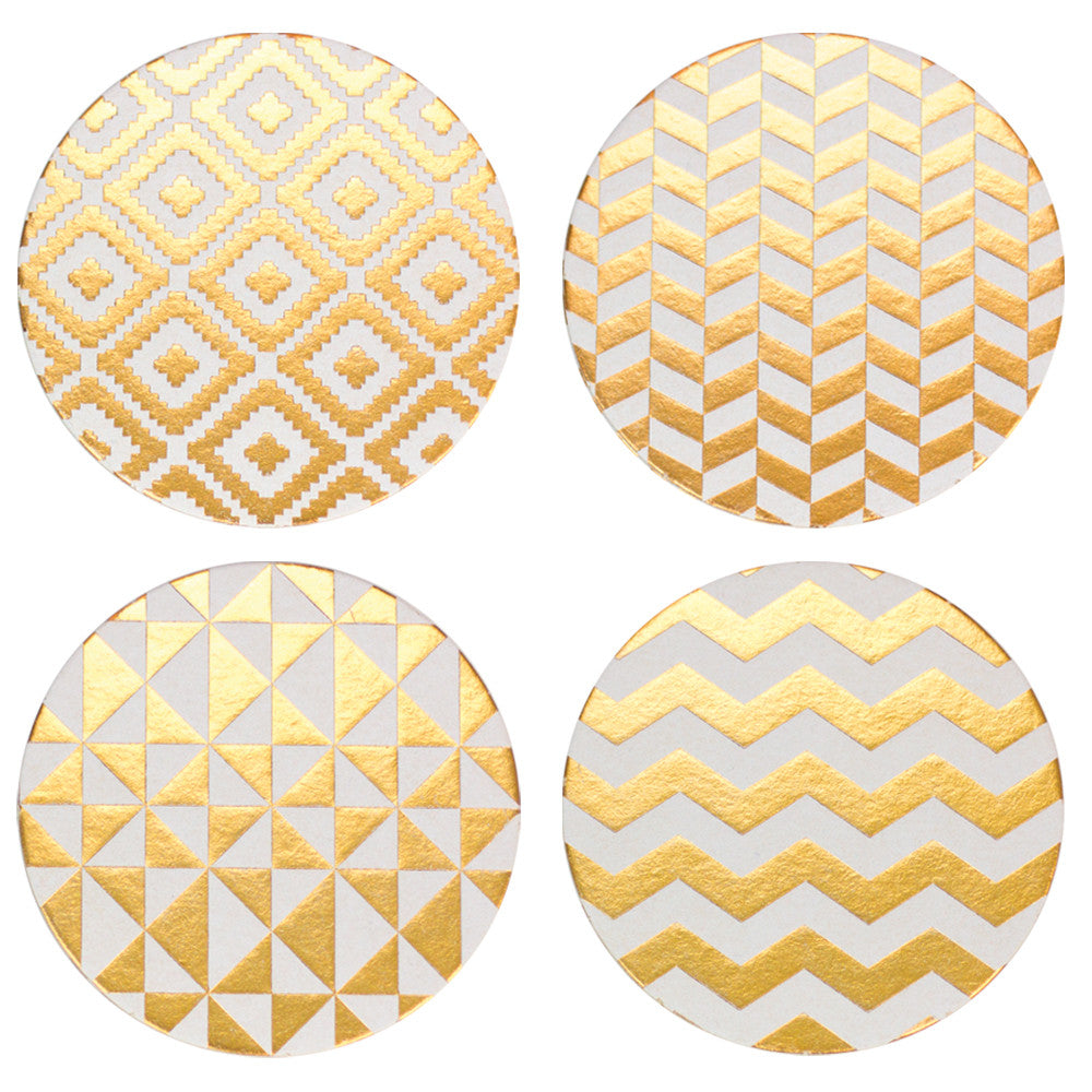 Golden Pattern Coaster Gift Set - Reyn Paper Co